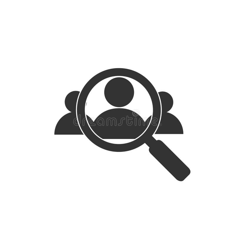 Magnifying Glass with Man Inside. Vector Illustration, Flat Design ...
