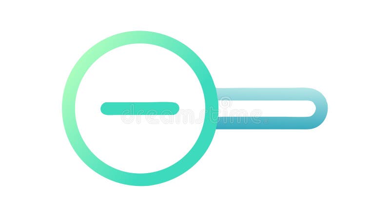 Magnifying Glass Minus Icon for Zoom Out and Decrease, Vector Design ...