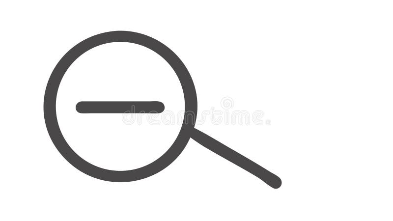 Magnifying Glass Minus Outline Vector Icon Zoom Out Decrease, Vector Design Generative AI Stock ...