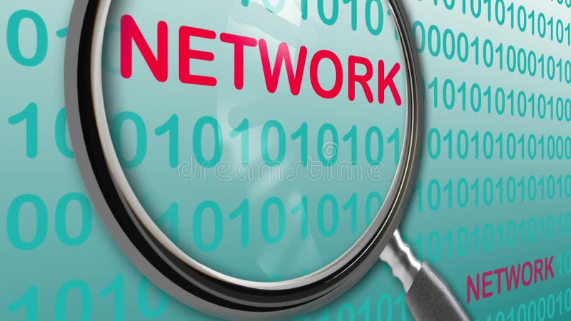 Magnifying Glass on Network Stock Video - Video of network, safety ...