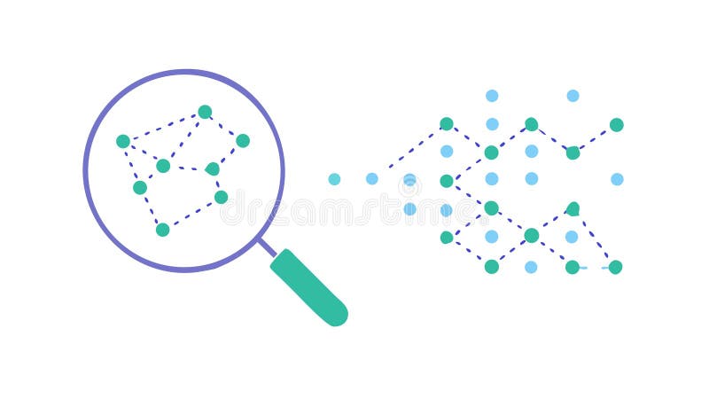 Magnifying Glass on Network, Symbolizing Data Analysis and Insights ...