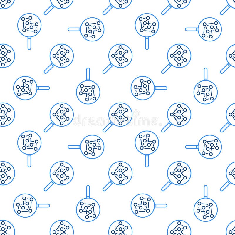 Magnifying Glass with Neural Network Vector Concept Line Seamless ...