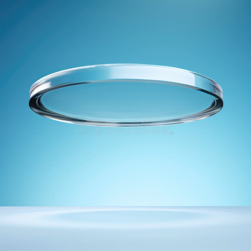 A Magnifying Glass Object Flying through the Air, Glass Podium ...