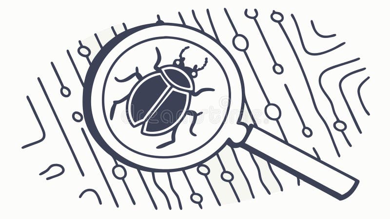 Magnifying Glass Over a Bug on Circuit Board, Debugging and Tech ...