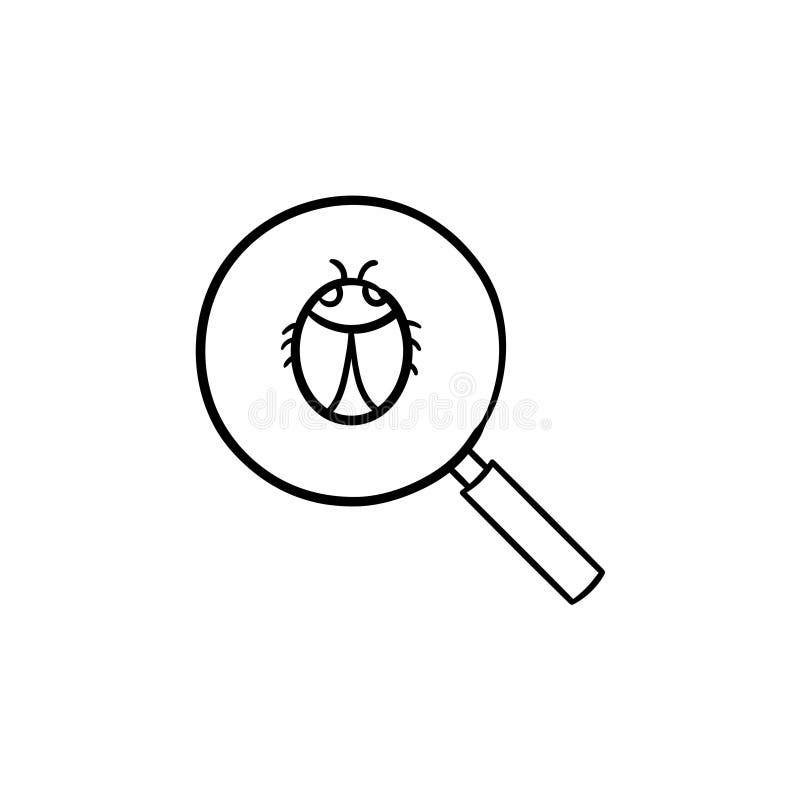 Magnifying Glass Over Bug Hand Drawn Outline Doodle Icon. Stock Vector ... Magnifying Glass Over Bug Hand Drawn Outline Doodle Icon. Stock Vector ...