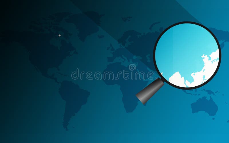 Magnifying Glass Over World Map Stock Illustrations – 128 Magnifying ...