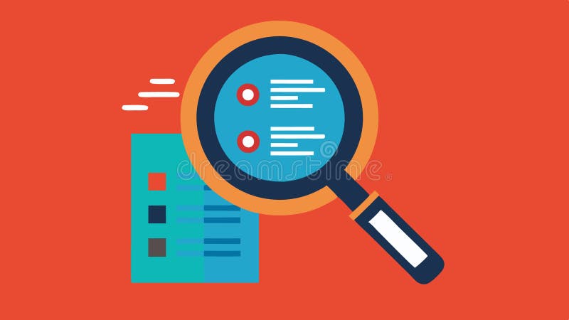 Magnifying Glass Over Code an Illustration Showing a Magnifying Glass ...