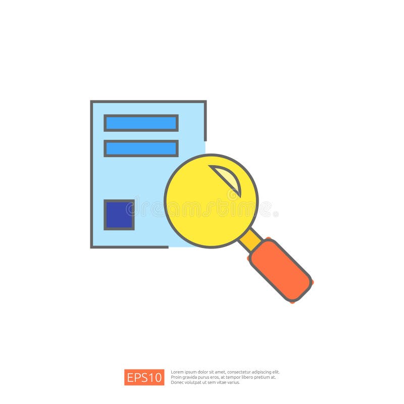 A Magnifying Glass Over a Document, Representing the Concept of ...