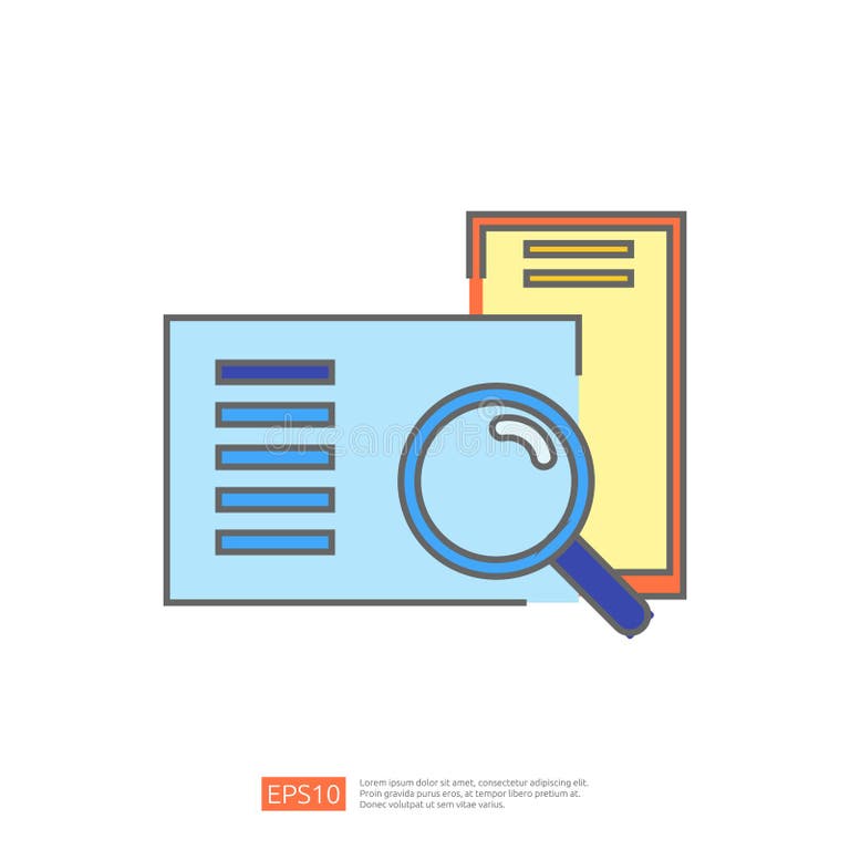 A Magnifying Glass Over a Document, Representing the Concept of ...