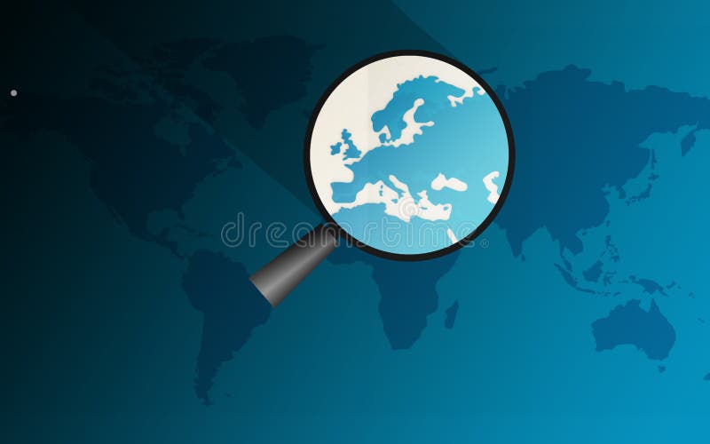 Magnifying Glass Over World Map Stock Illustrations – 128 Magnifying ...