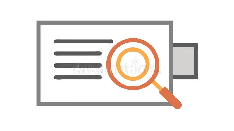 Magnifying Glass Over ID Card Icon for Identity Search , Vector Design ...