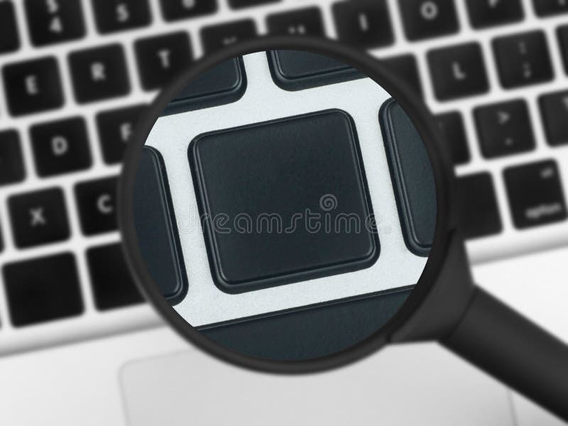 Magnifying Glass Over a Keyboard Stock Photo - Image of macro ...