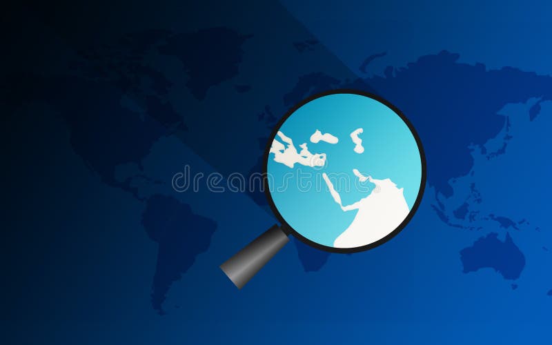 Magnifying Glass Over World Map Stock Illustrations – 128 Magnifying ...