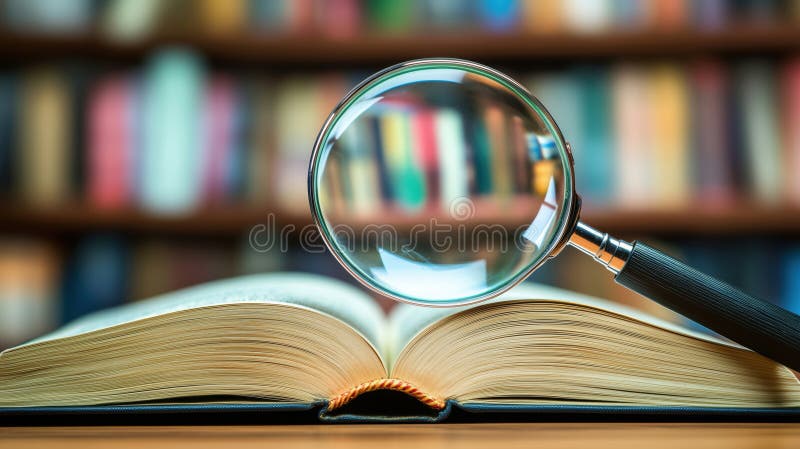 Magnifying Glass Over Book Ai Generated Stock Photos - Free & Royalty ...