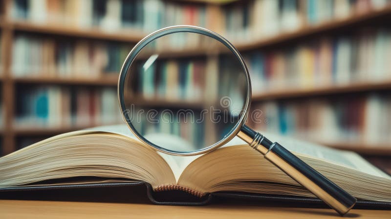 Magnifying Glass Over Book Ai Generated Stock Photos - Free & Royalty ...