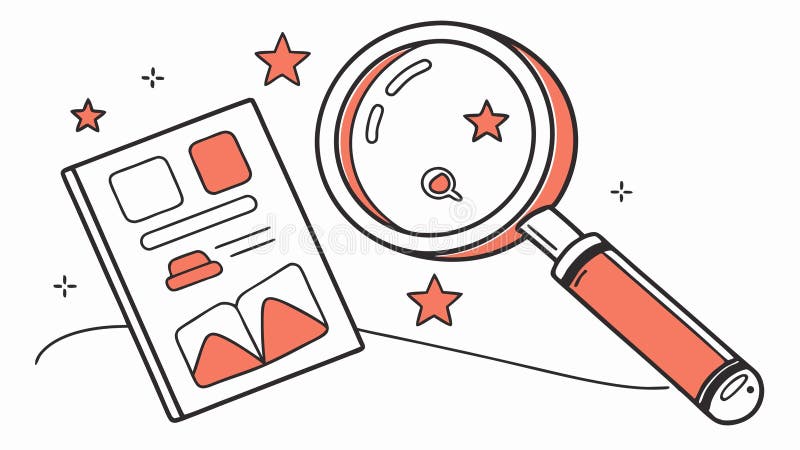 Magnifying Glass Over Photos Documents Graphic, Vector Design ...