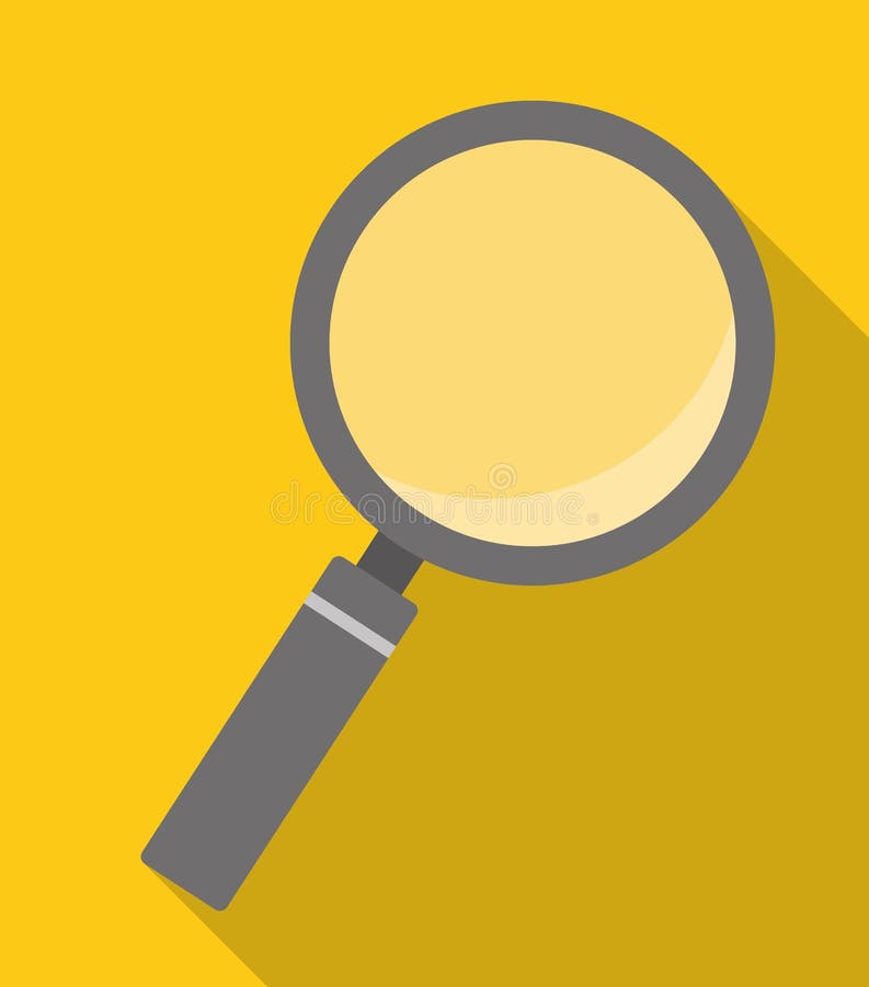 Magnifying Glass Over Yellow Background Icon Image Stock Illustration ...