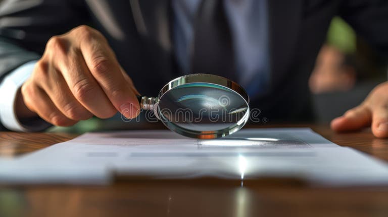 The Magnifying Glass on Paper. AI Generated Stock Photo - Image of ...