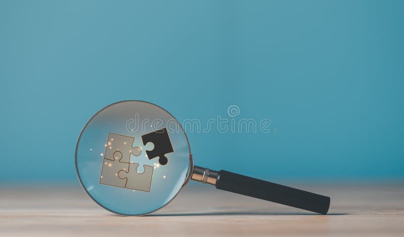 A Magnifying Glass is Placed on the Table,Idea To Find a Business ...