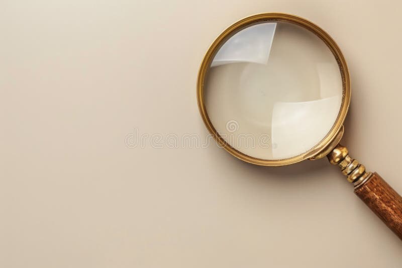 Magnifying Glass on a Plain Background, Search Concept. Copy Space for ...