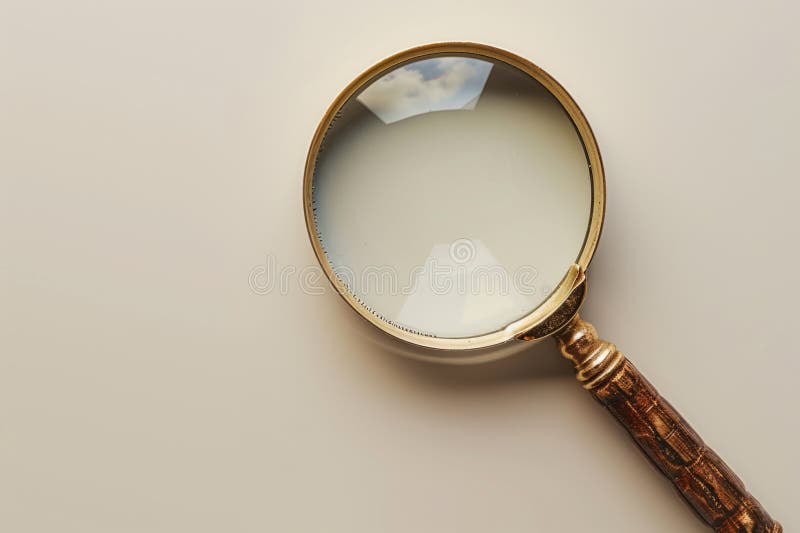 Magnifying Glass on a Plain Background, Search Concept. Copy Space for ...