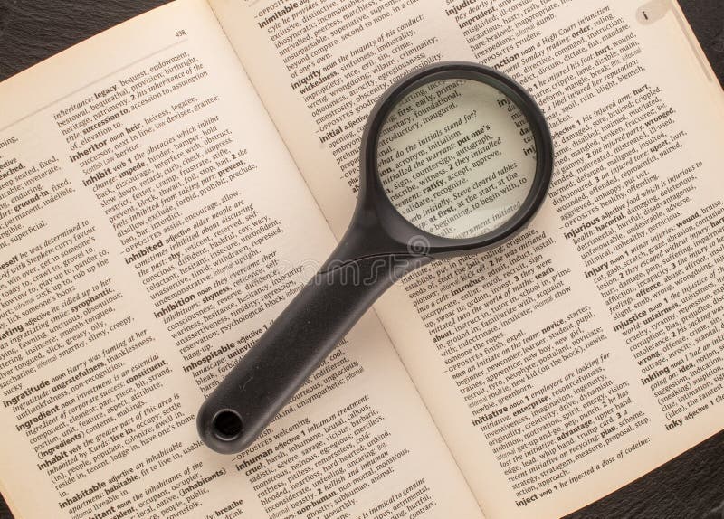 Magnifying Glass with Plastic Handle, Top View, Macro. Stock Image ...