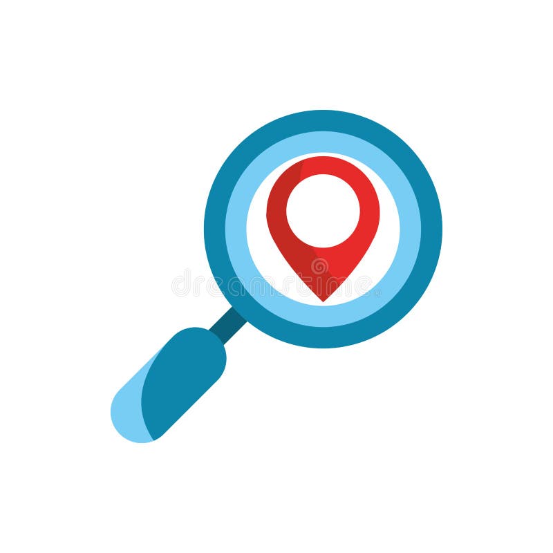 Magnifying Glass Pointer Gps Map and Navigation Stock Vector ...