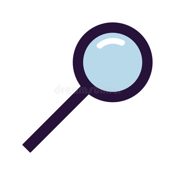Magnifying Glass on White Background Stock Vector - Illustration of ...
