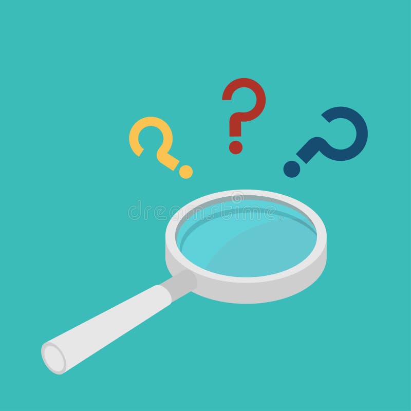 Magnifying Glass and Question Mark Icon Stock Vector - Illustration of ...