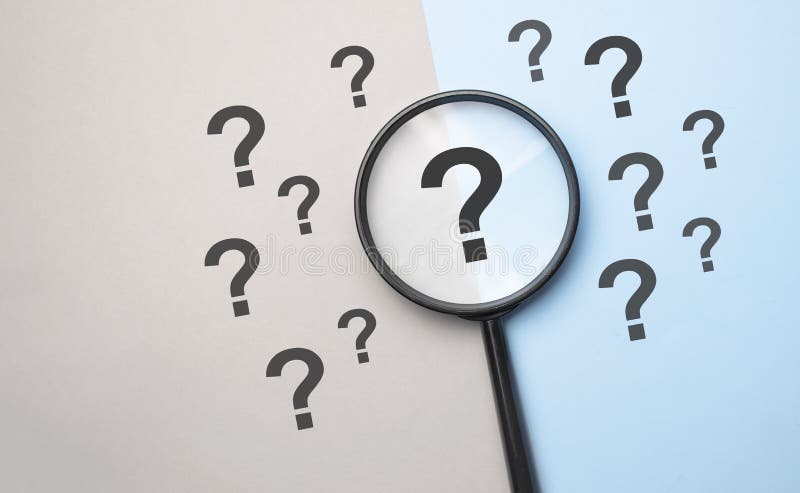 Magnifying Glass with Question Mark Symbol. Concept Creative Idea and ...