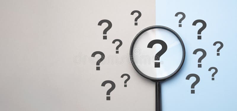 Magnifying Glass with Question Mark Symbol. Concept Creative Idea and ...