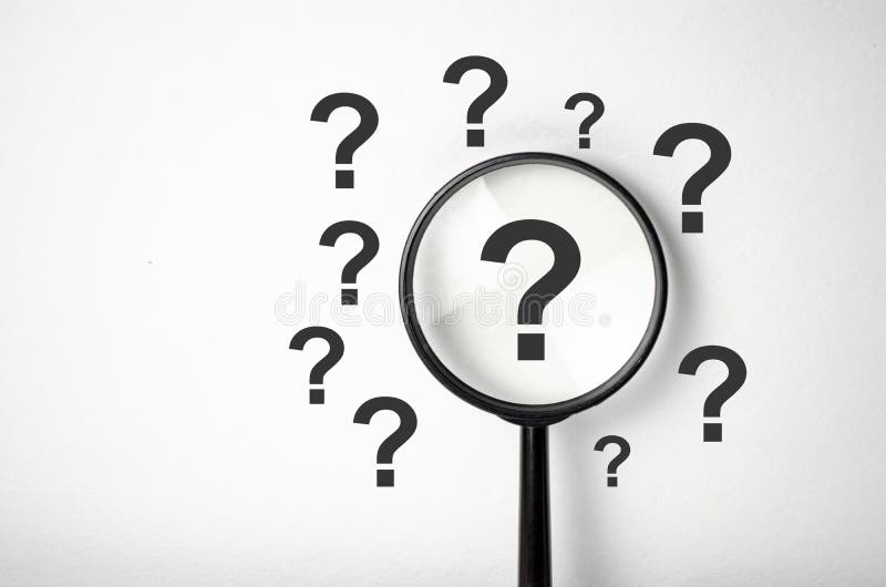 Magnifying Glass with Question Mark Symbol. Concept Creative Idea and ...