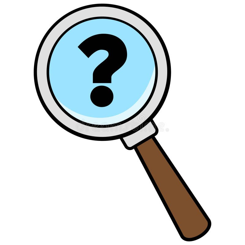 Magnifying Glass with Question Mark Stock Vector - Illustration of ... Magnifying Glass with Question Mark Stock Vector - Illustration of ...