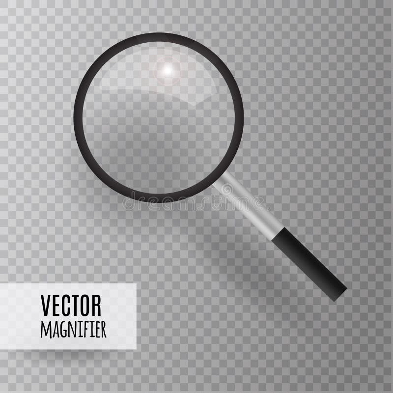 Realistic Vector Magnifying Glass Stock Vector - Illustration of ...