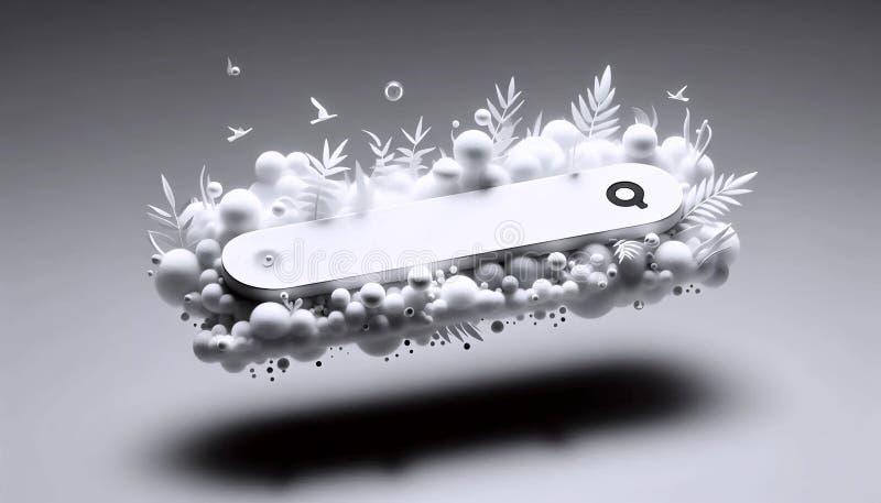 A Neumorphic Search Icon, Ai Generated Image Stock Illustration ...