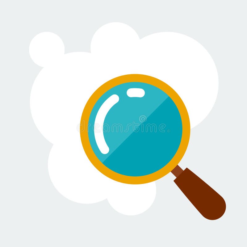 Magnifying Glass Research Concept Illustration in Stock Vector ...