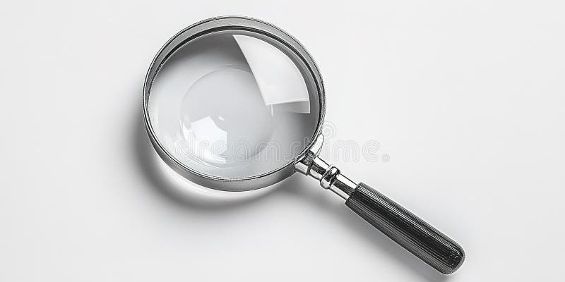 Magnifying Glass Resting on a Plain Surface, Perfect for Examining ...