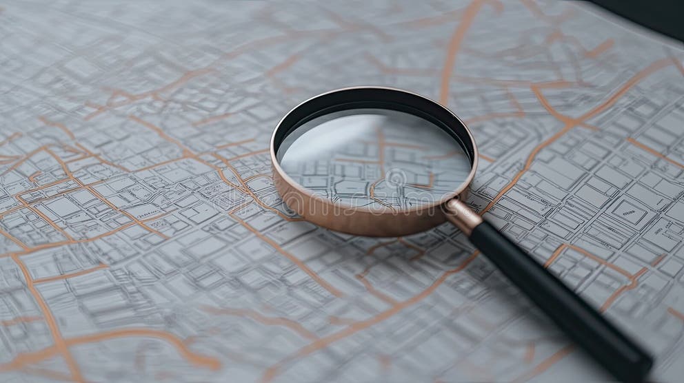 A Magnifying Glass Rests on a World Map, Emphasizing Particular Regions ...