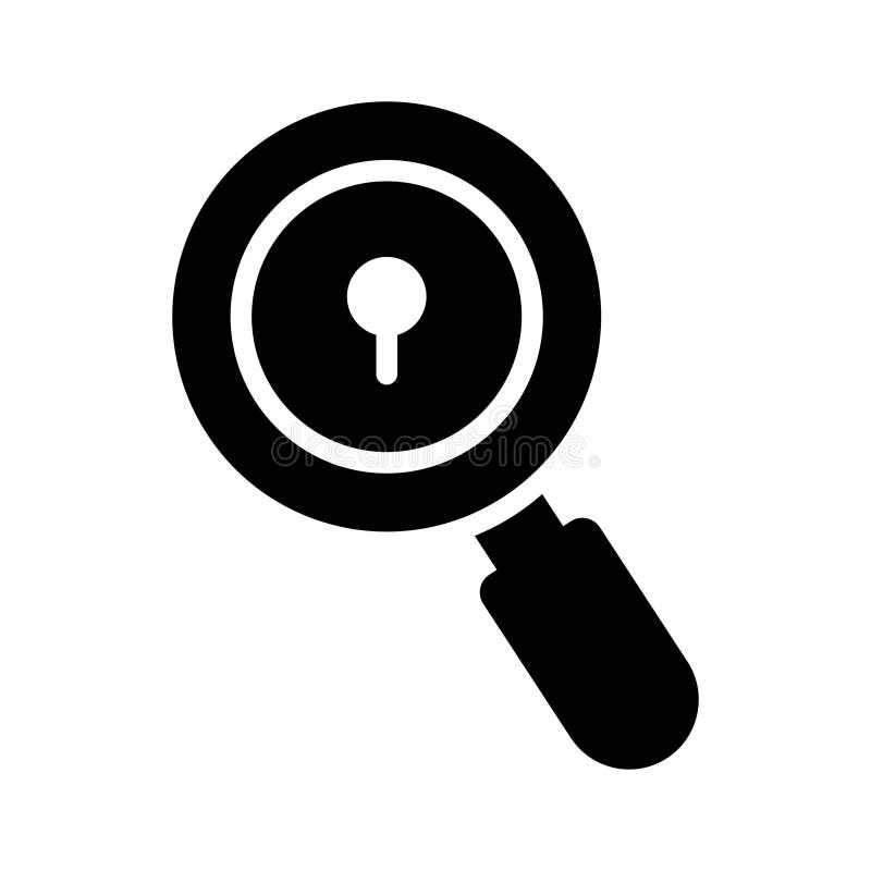 Magnifying Glass with Scan Searching Security Concept. Security Vector ...