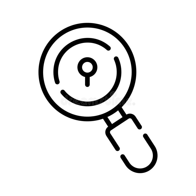 Magnifying Glass with Scan Searching Security Concept. Security Vector ...