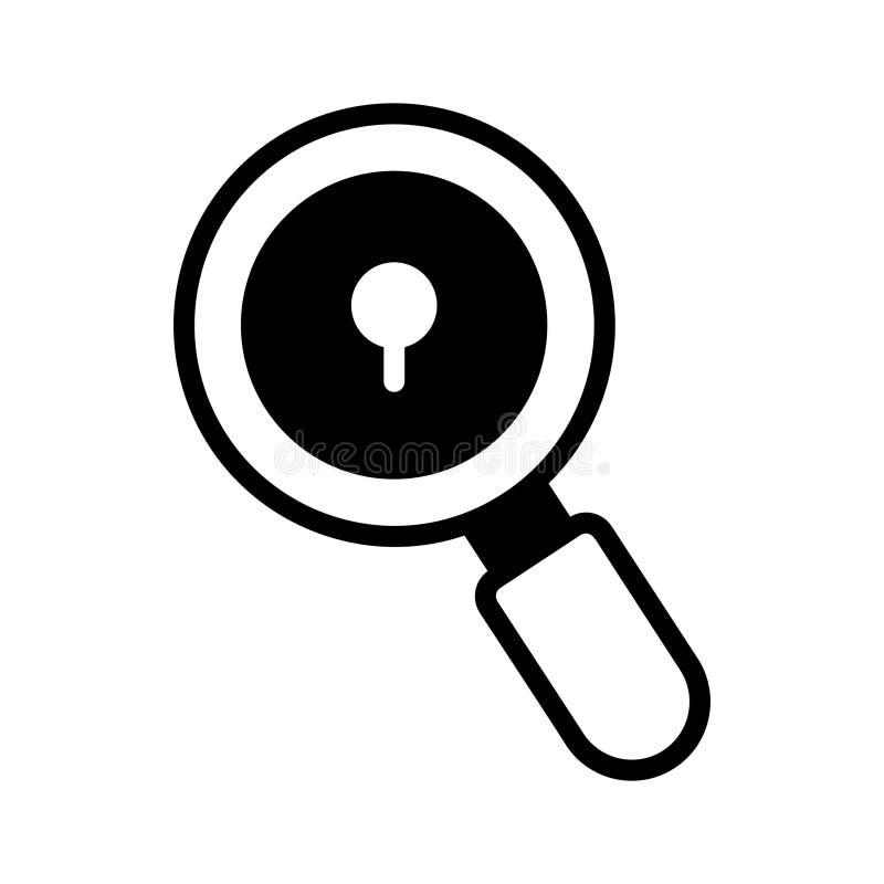Magnifying Glass with Scan Searching Security Concept. Security Vector ...