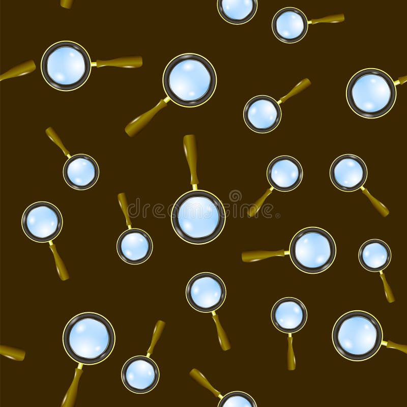 Magnifying Glass Icons Seamless Pattern Stock Vector - Illustration of ...