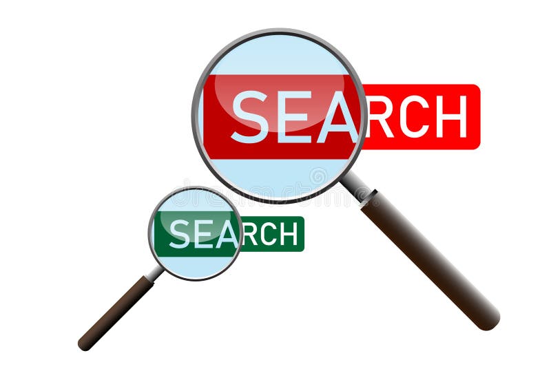 Magnifying Glass with Search Bar. Vector Illustration Stock Vector ...