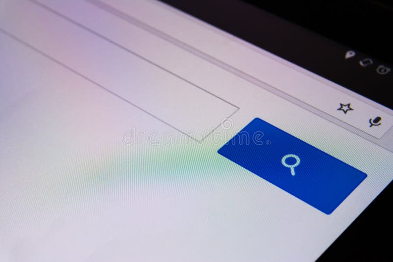 Magnifying Glass Search Box Empty Blank Internet Screen Stock Photo ...