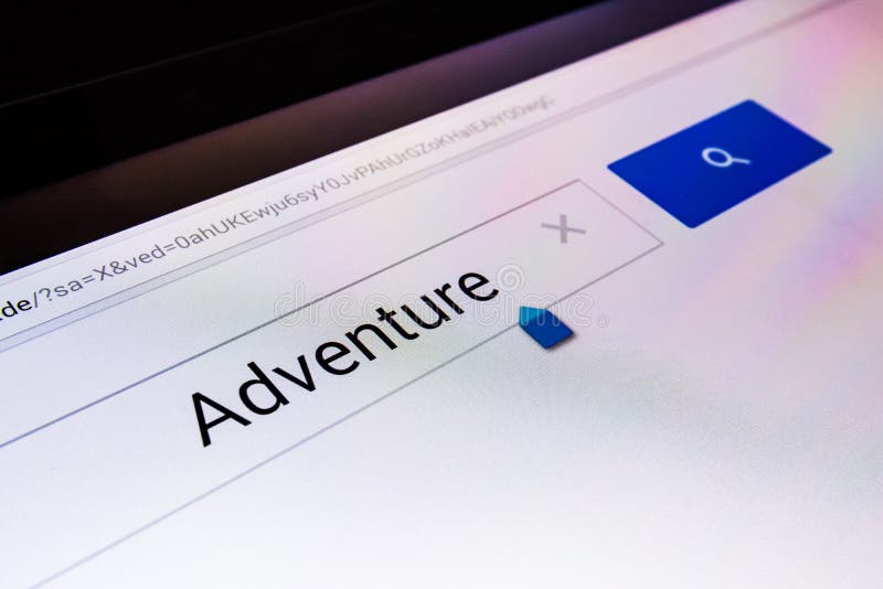 Magnifying Glass Search Box Empty Blank Internet Screen Adventure Stock ...