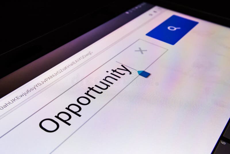 Magnifying Glass Search Box Empty Blank Internet Screen Opportunity ...