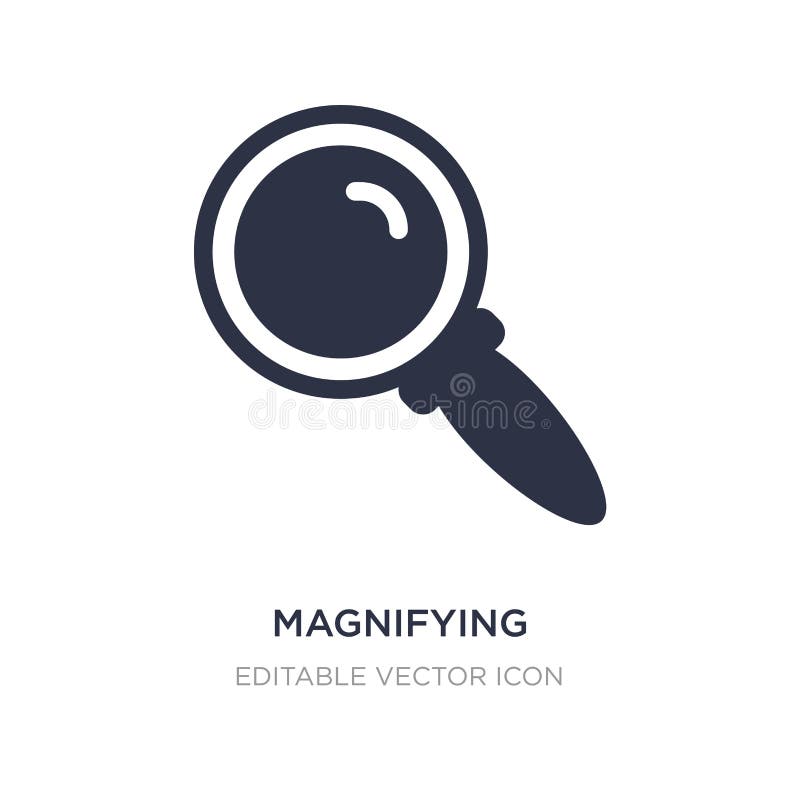 Magnifying Glass Search Button Icon on White Background. Simple Element ...