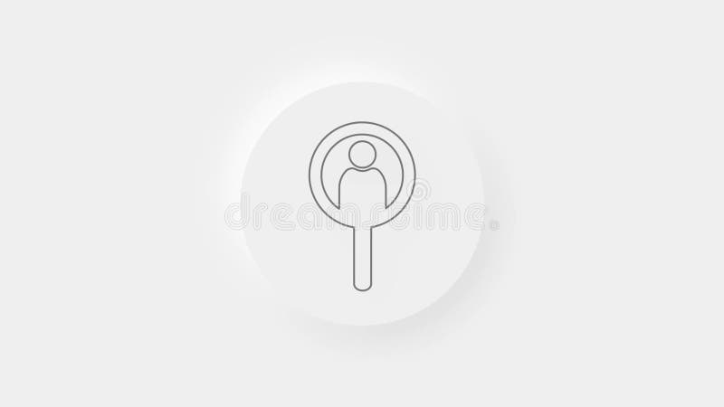 Magnifying Glass For Search A People Icon Isolated On White Background