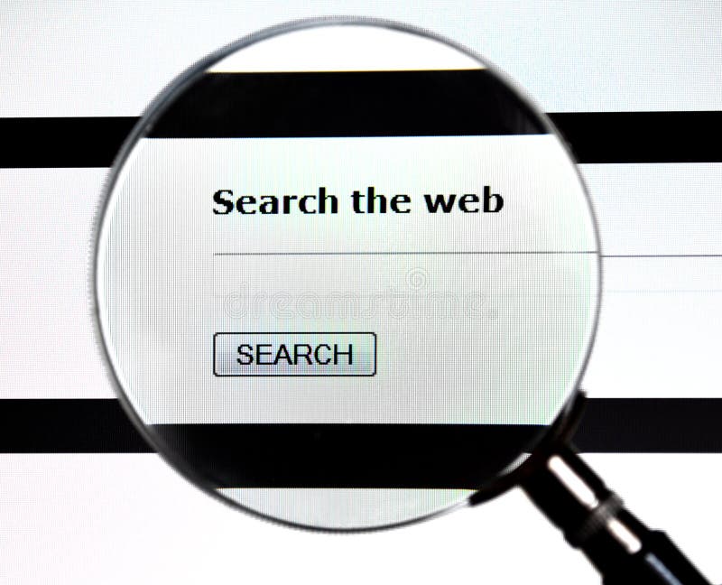 Magnifying Glass on Search the Web Service Editorial Stock Photo ...