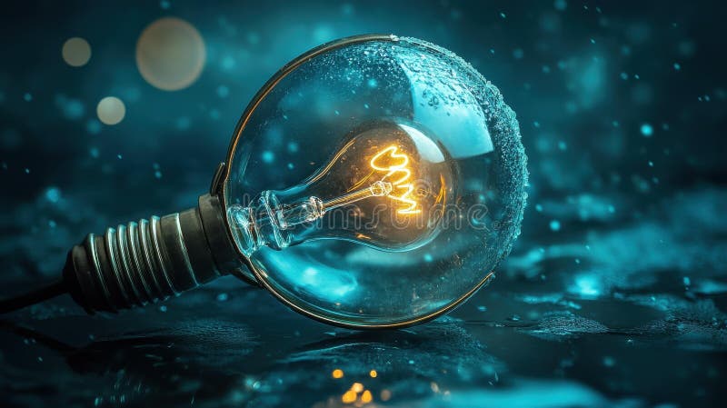 A Magnifying Glass Shines on a Light Bulb, Symbolizing the Spark of ...